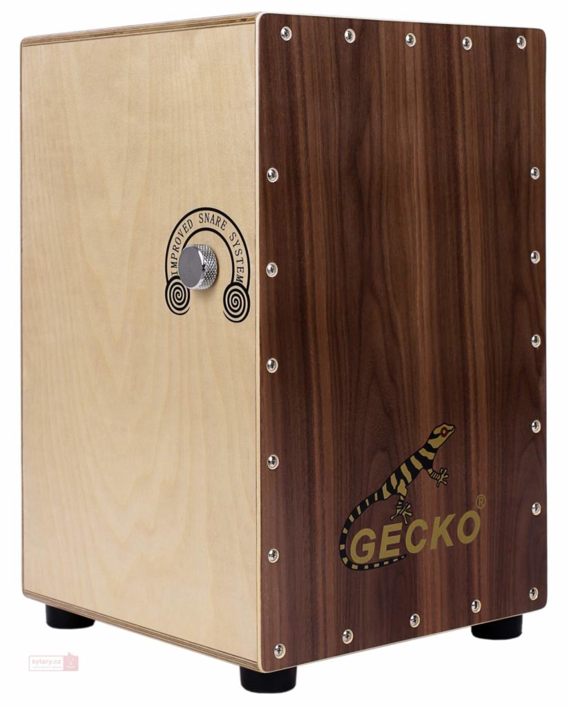 Gecko Cream/Brown Wooden Snare Professional Portable Percussion Cajon ...
